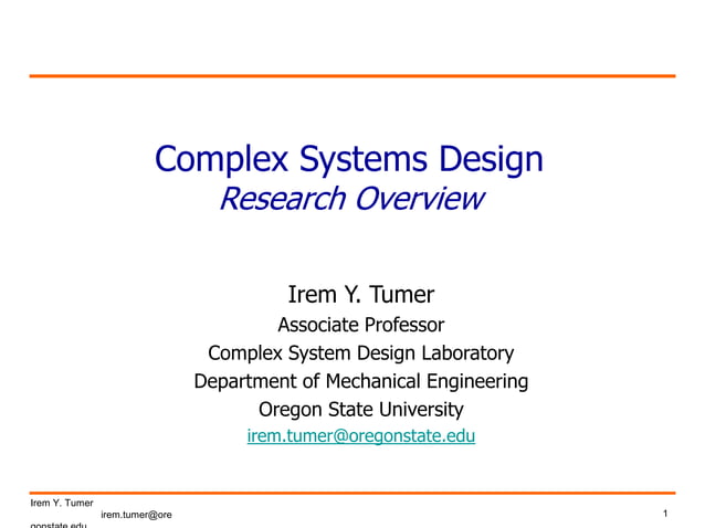 Complex Systems Design Research Overview .ppt