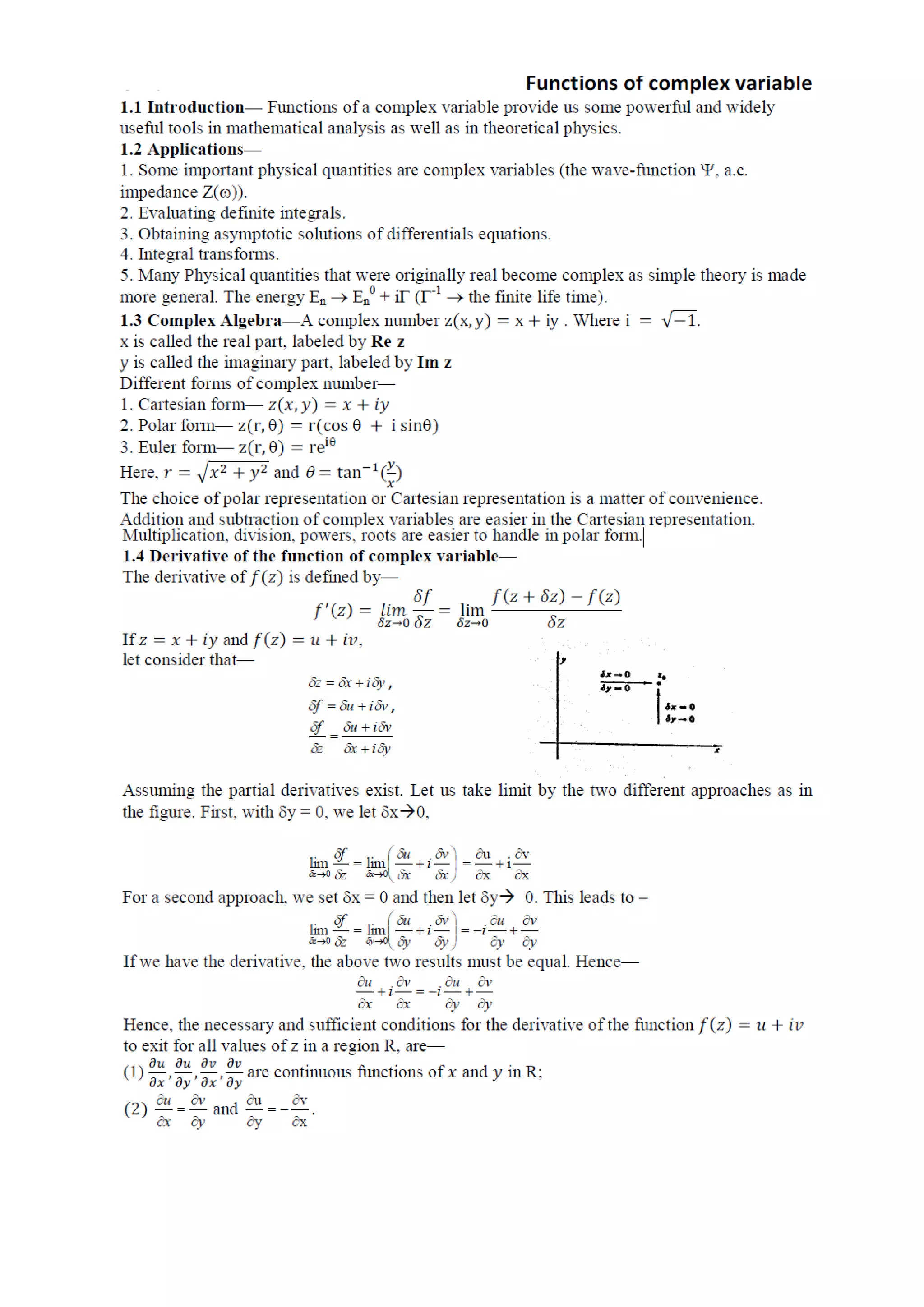 Complex variables | PDF