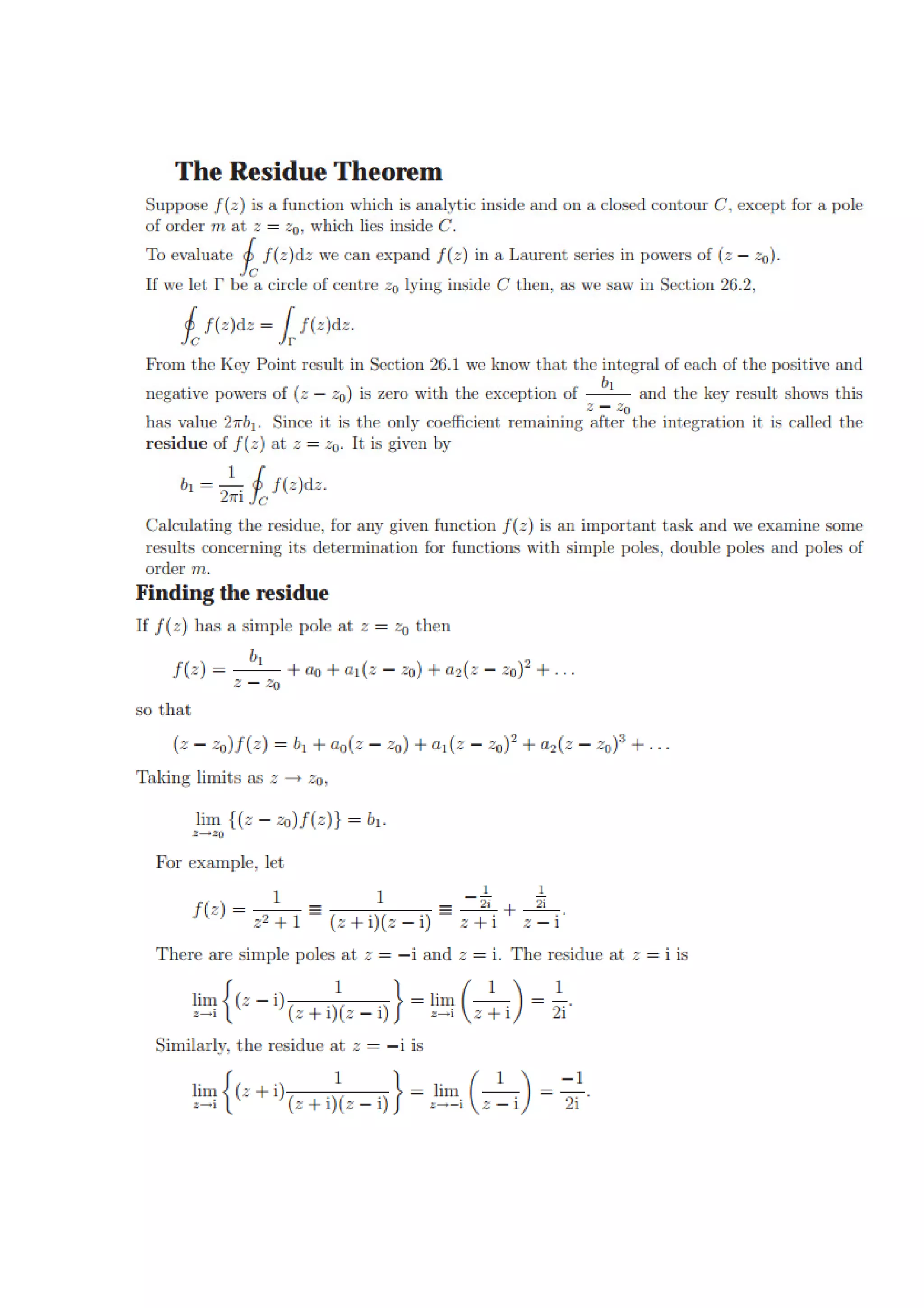 Complex variables | PDF