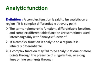 Complex variables | PPTX