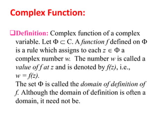 Complex variables | PPTX