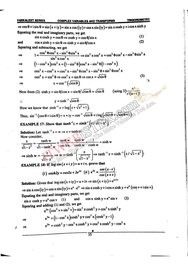 Complex variables &_transforms | PDF