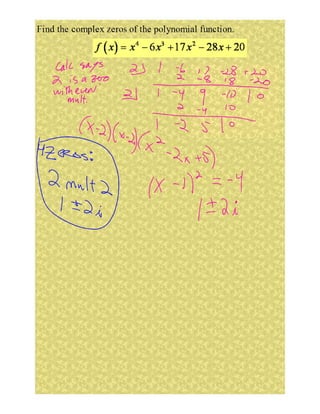 Complex zeros day 1 | PDF