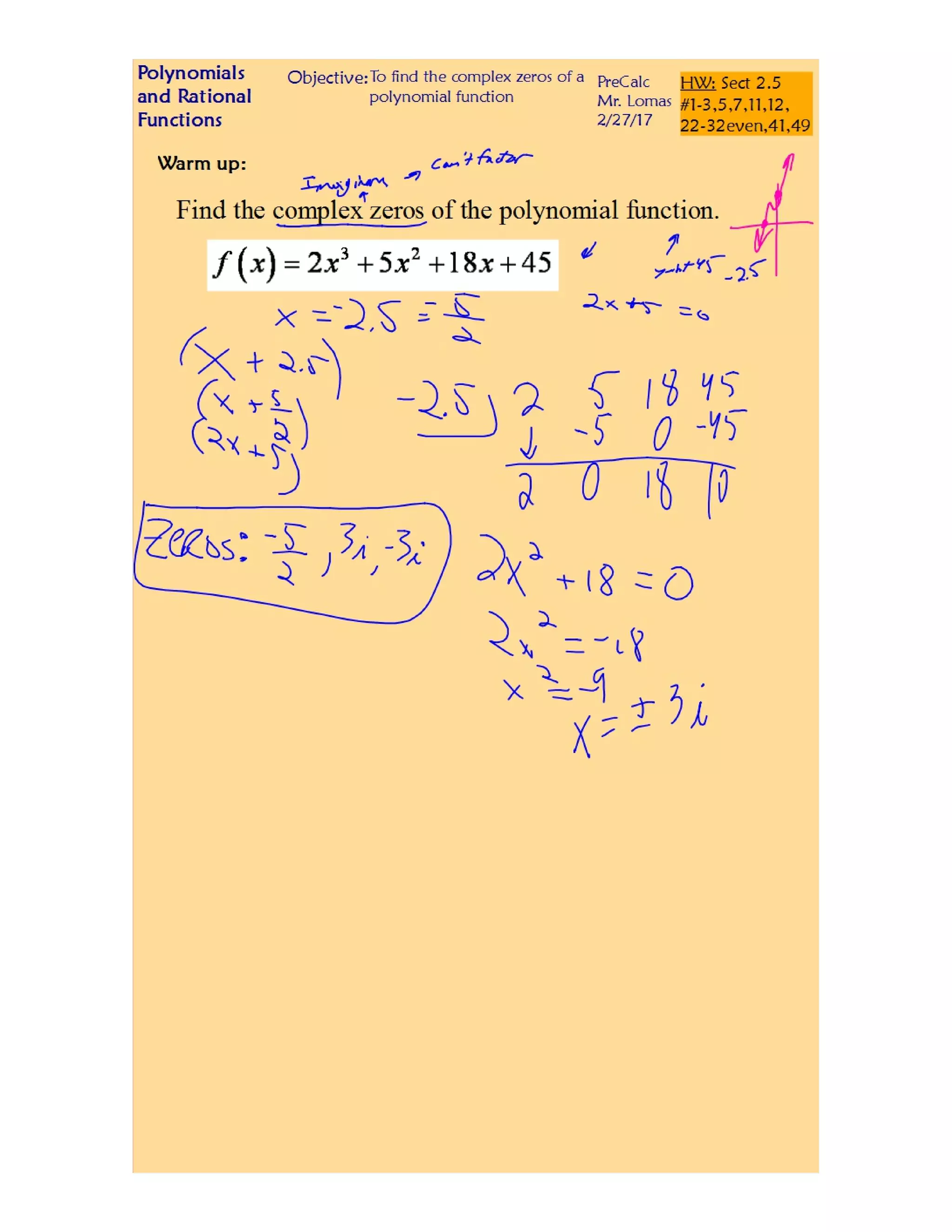 Complex zeros day 2 | PDF