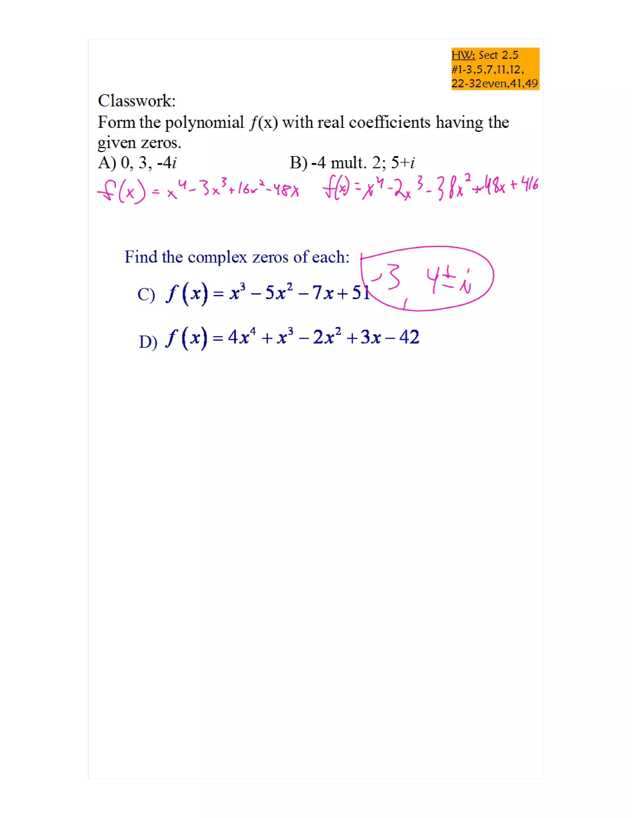 Complex zeros day 2 | PDF