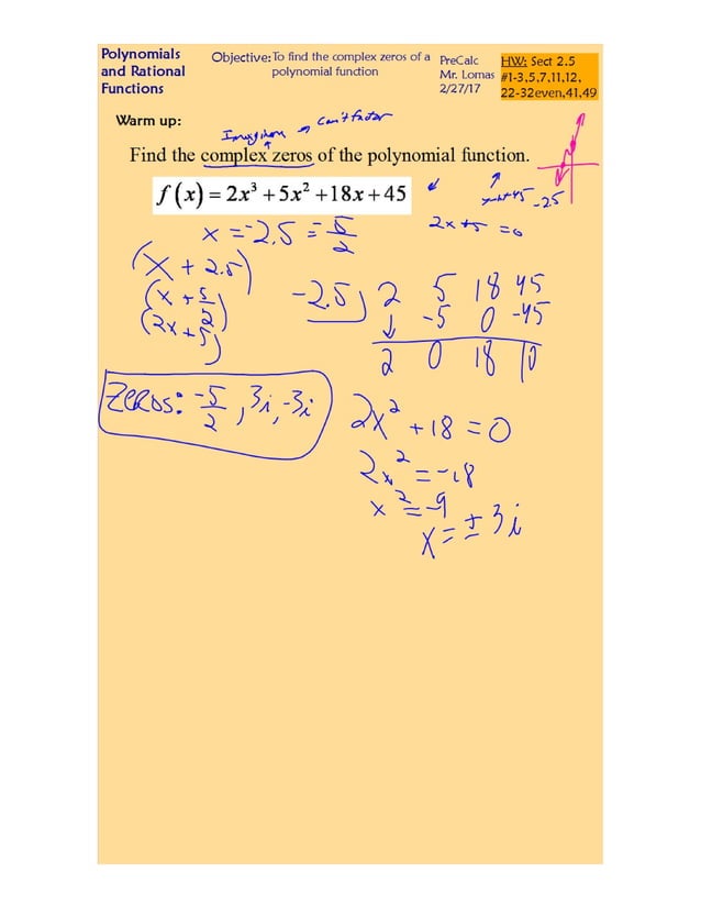 Complex zeros day 2 | PDF