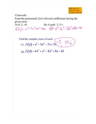 Complex zeros day 2 | PDF