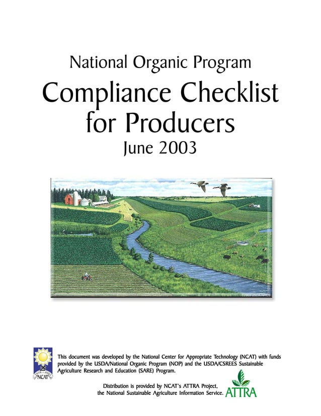 National Organic Program Compliance Checklist for Producers | PDF