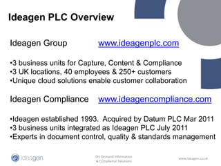 Ideagen Compliance Overview | PPTX