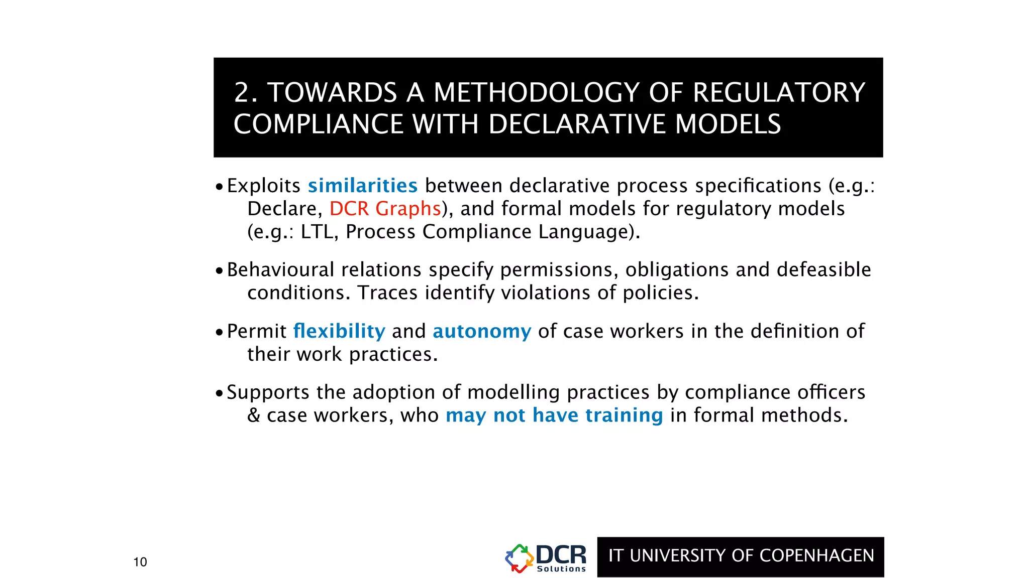Compliance driven process development with DCR graphs | PPT