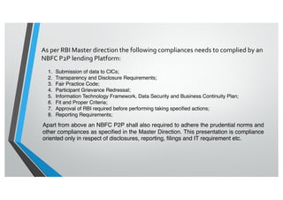 Compliance for P2P lending platform | PDF