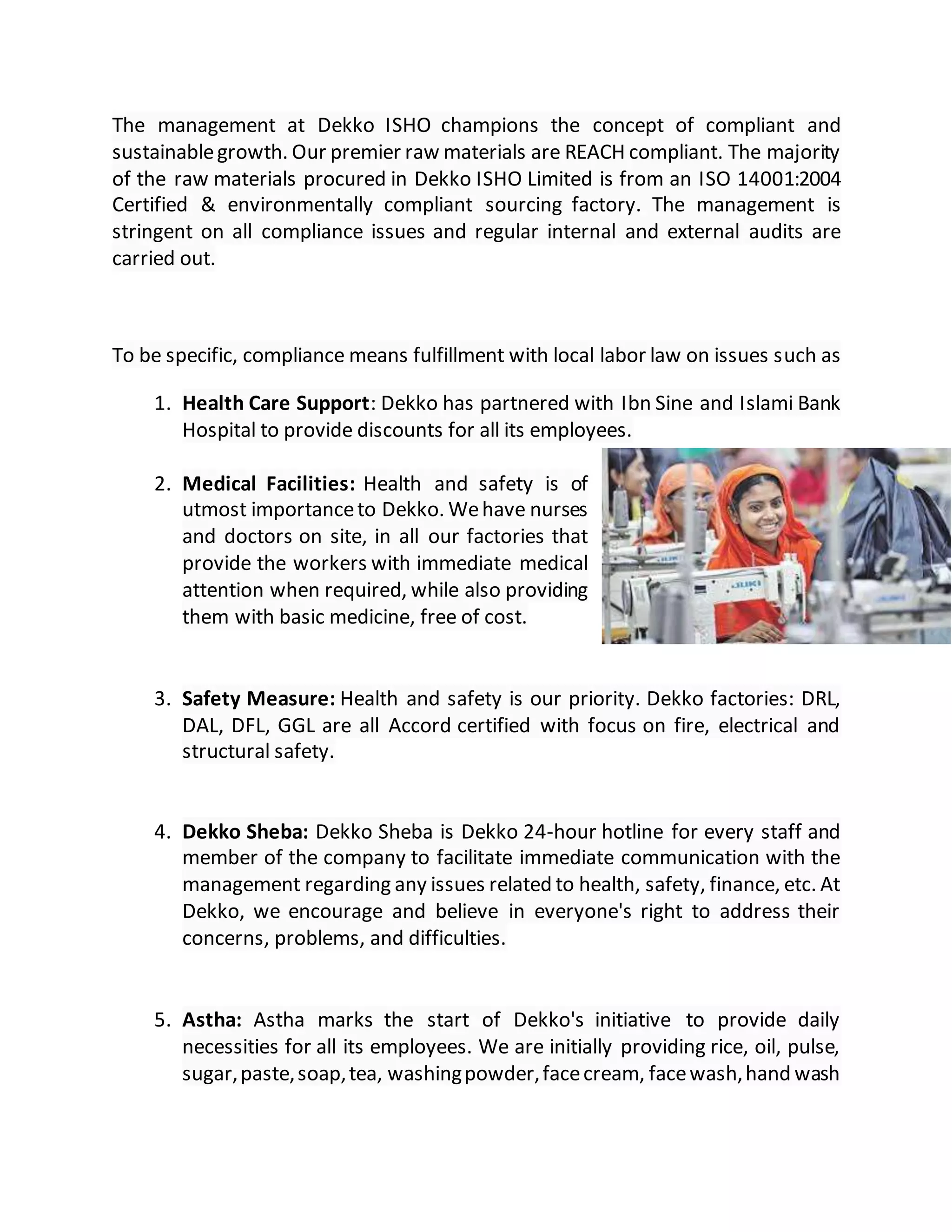 Compliance and regulations garment factory in bangladesh | DOCX
