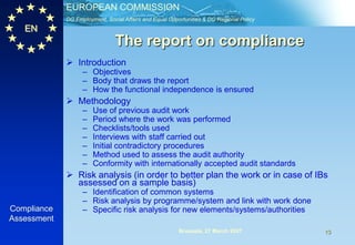 Compliance assessment | PPTX | Financial Regulation | Economy