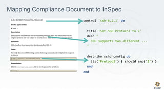 Compliance as Code: Velocity with Security - Fraser Pollock, Chef | PPTX