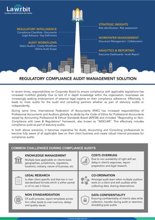 Regulatory Compliance Audit Management Solution | PDF