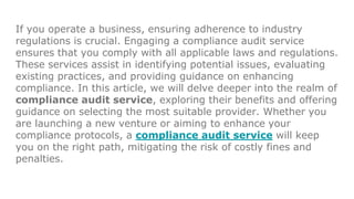 Compliance Audit Services | PPTX