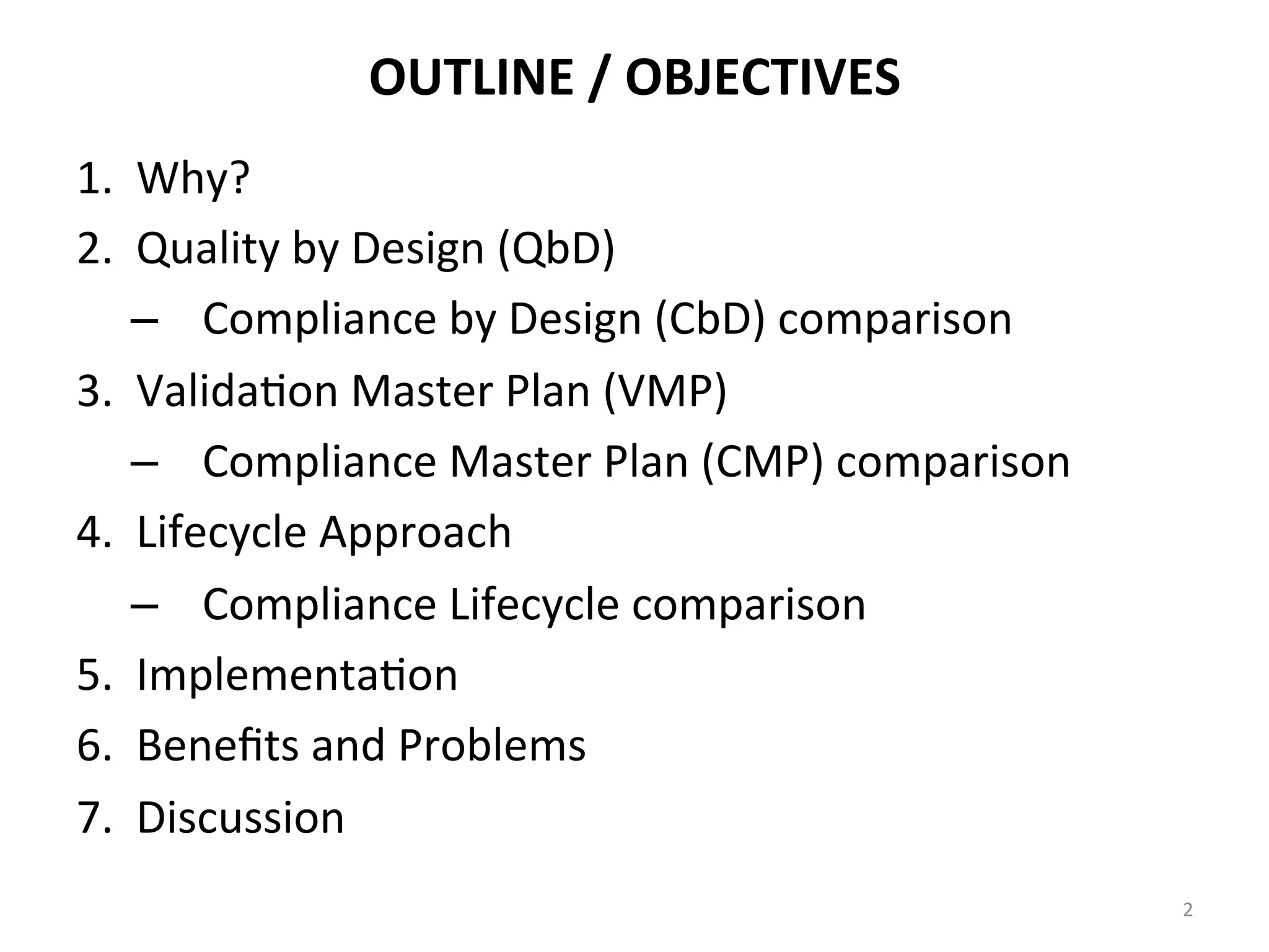 Compliance by Design and Compliance Master Plan | PDF