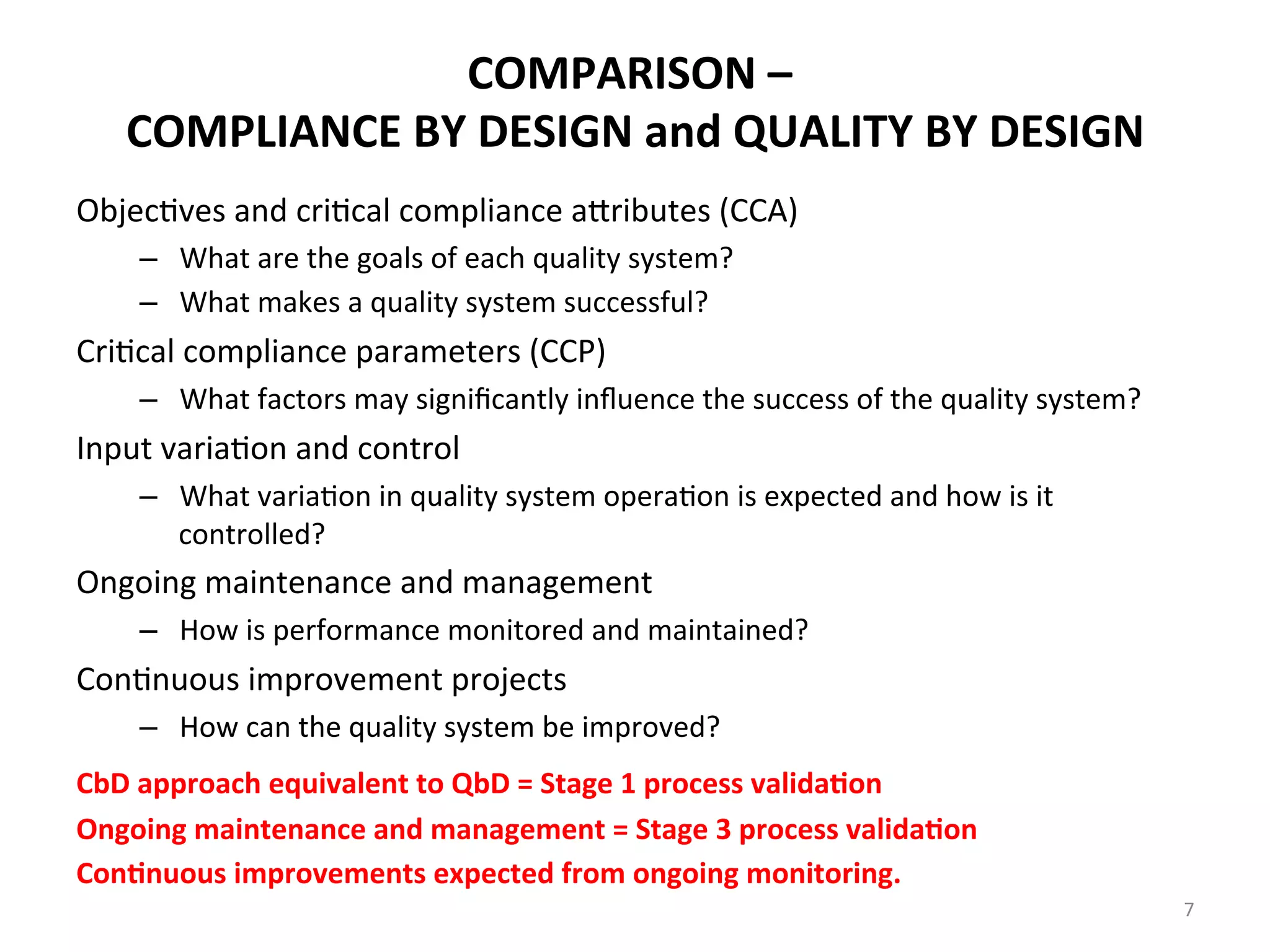 Compliance by Design and Compliance Master Plan | PDF