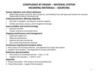 Compliance by Design and Compliance Master Plan | PDF
