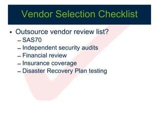 Vendor Management - Compliance Checklist Manifesto Series | PPT