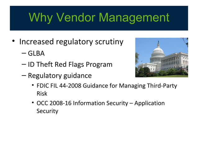 Vendor Management - Compliance Checklist Manifesto Series | PPT