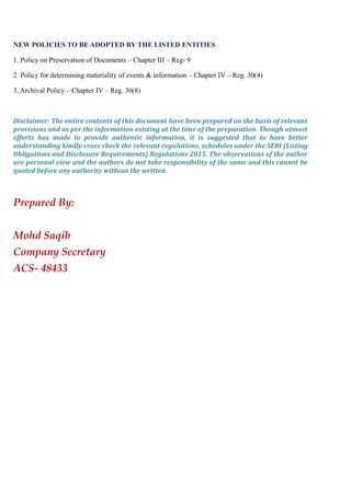 Compliance Checklist of Sebi LODR 2015 | PDF