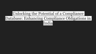 Compliance Database | PPT