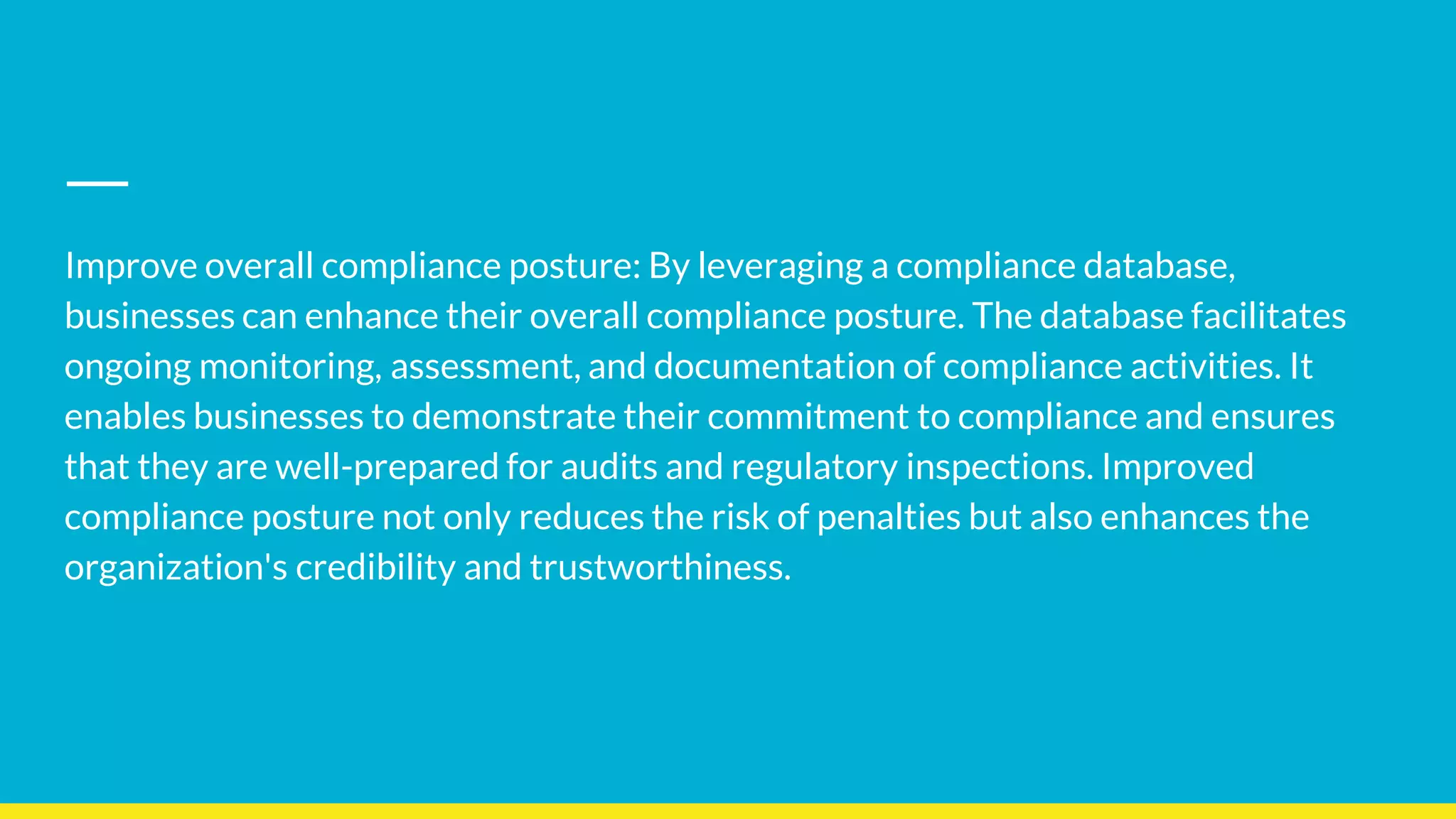 Compliance Database | PPTX