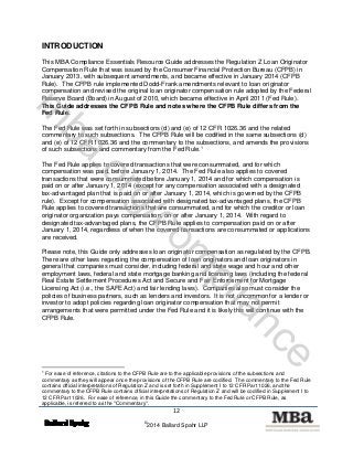 MBA Compliance Essentials: Loan Originator Compensation Rule Resource ...