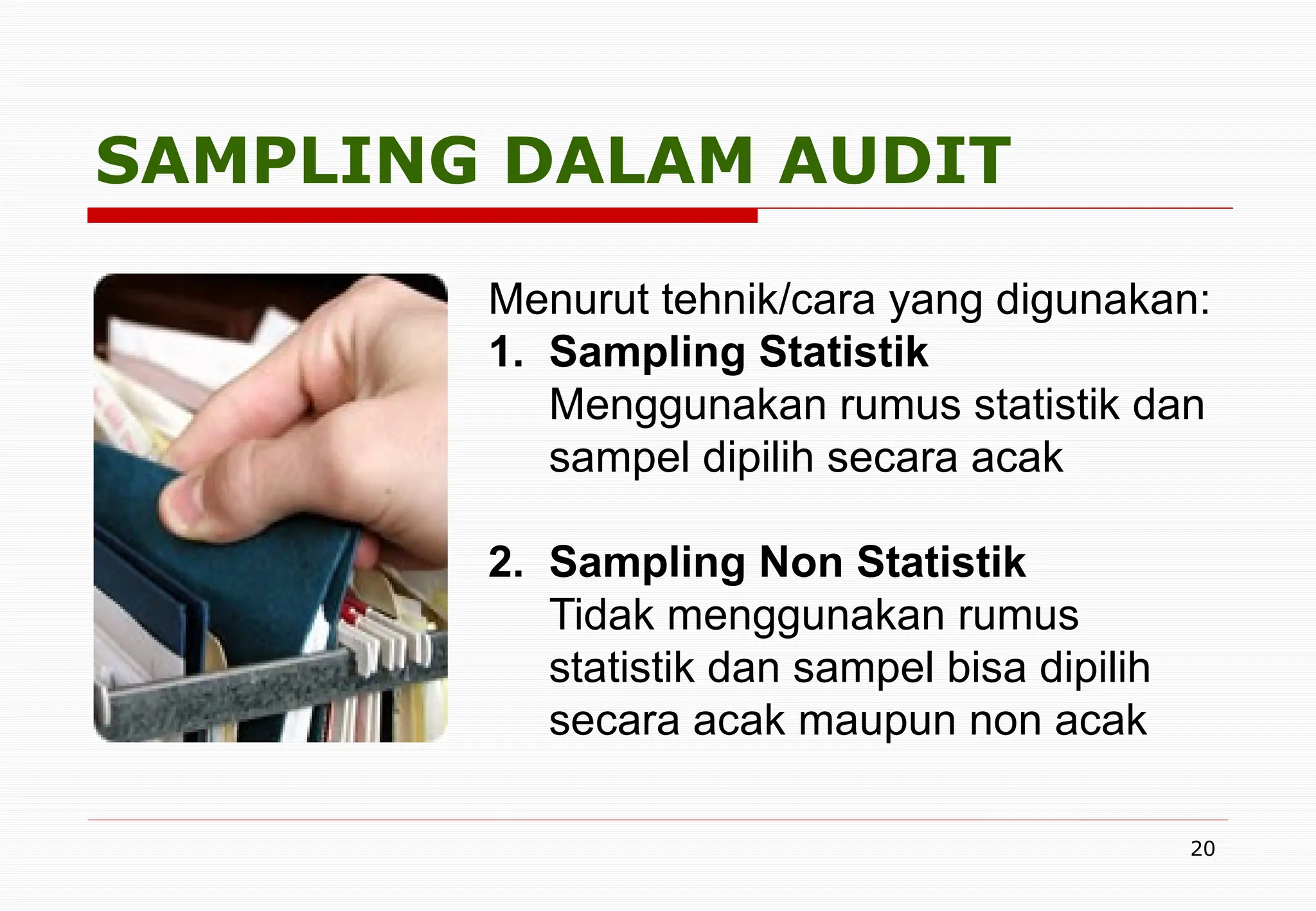 teknik sampling dalam audit ketaatan bagi auditor | PPTX