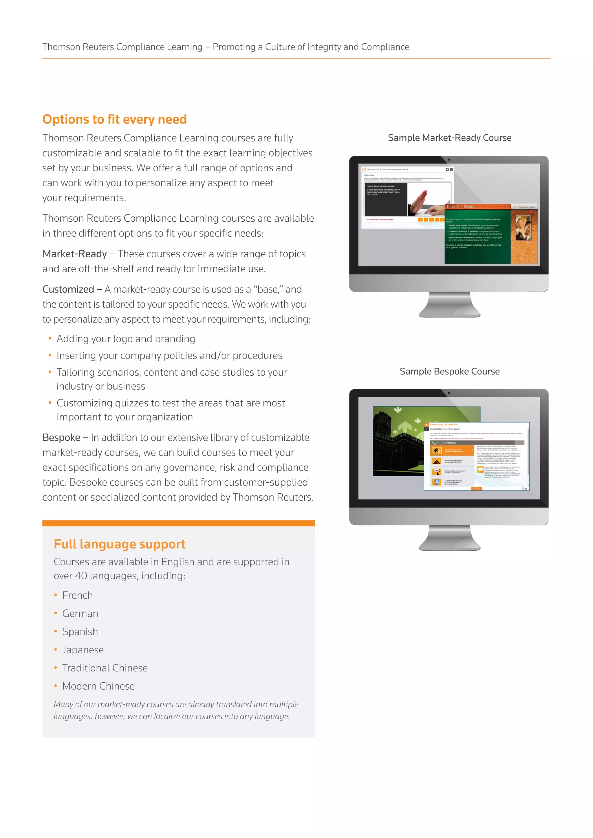 Thomson Reuters Compliance learning brochure | PDF