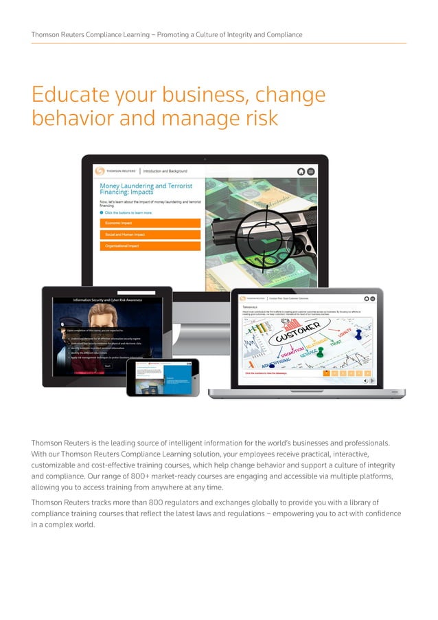 Thomson Reuters Compliance learning brochure | PDF
