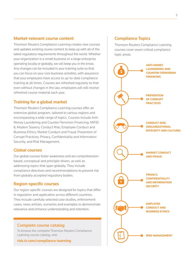 Thomson Reuters Compliance learning brochure | PDF