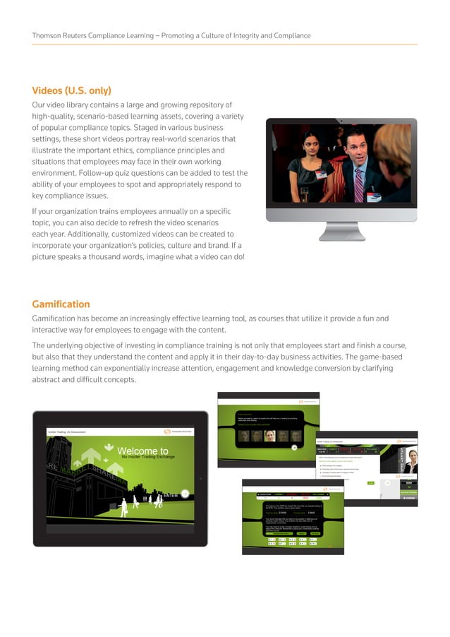 Thomson Reuters Compliance learning brochure | PDF