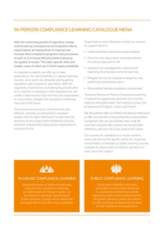 Compliance learning catalogue | PDF