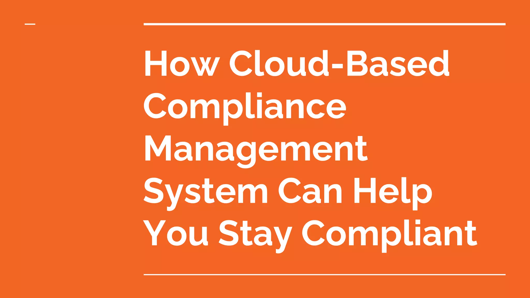 Compliance Management System | PPTX