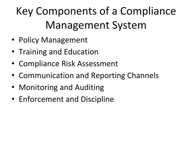 Compliance Management System Presentations | PPTX