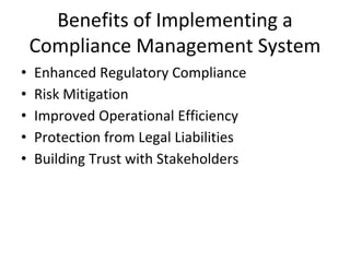 Compliance Management System Presentations | PPTX