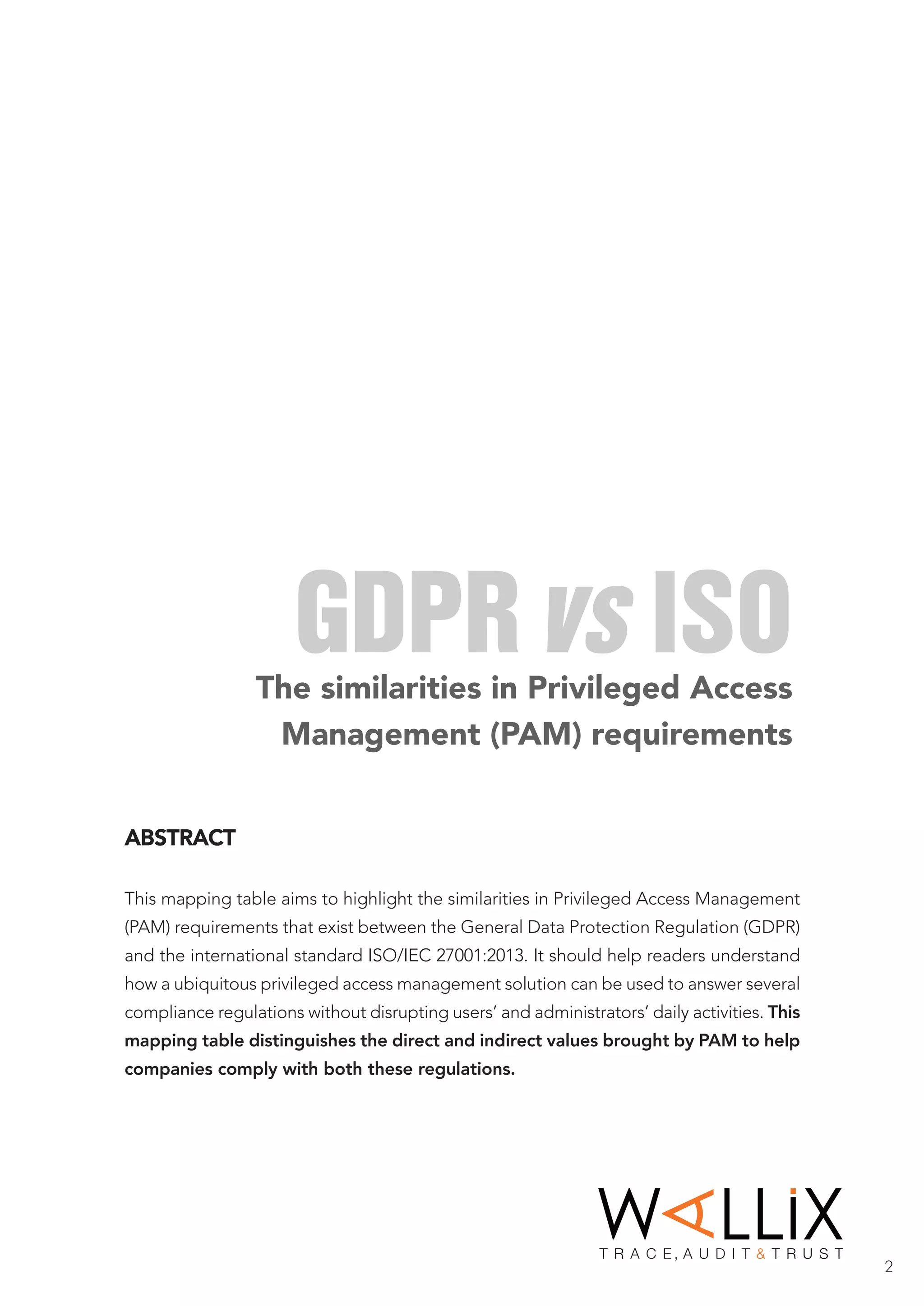 Compliance mapping GDPR vs ISO_en | PDF