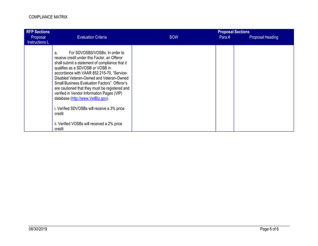 Compliance matrix | PDF