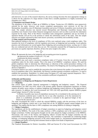 Compliance of financial management regime in ghanaian local government ...