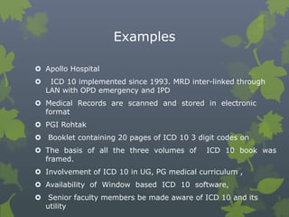 Compliance of icd 10 in hospitals of pune | PPTX