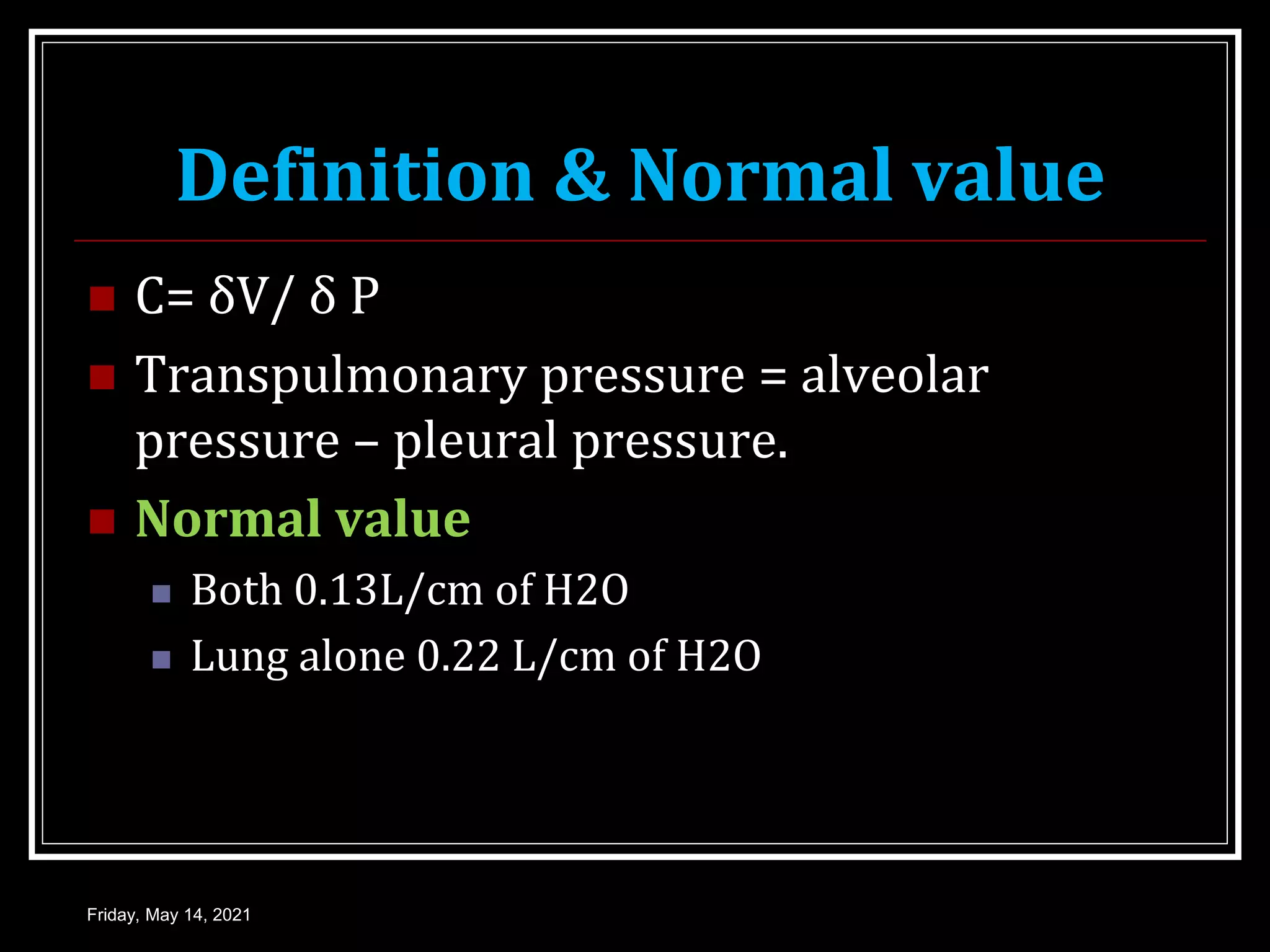 Compliance of lung | PPTX