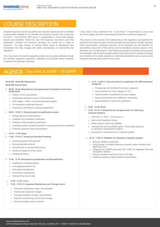 Analytical Instrument Qualification and System Validation | PDF