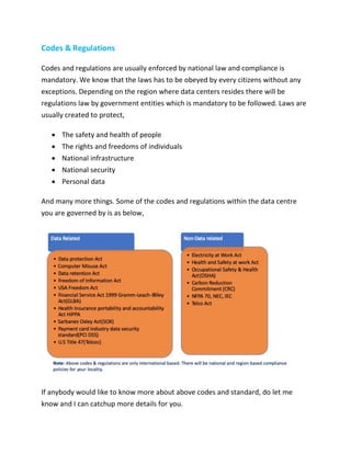 Compliance policies and procedures followed in data centers | PDF