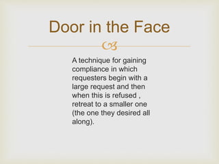 Compliance Technique in Psychology | PPTX