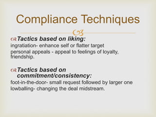 Compliance Technique in Psychology | PPTX