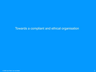 Compliance Program | PPTX | Business | Business and Finance