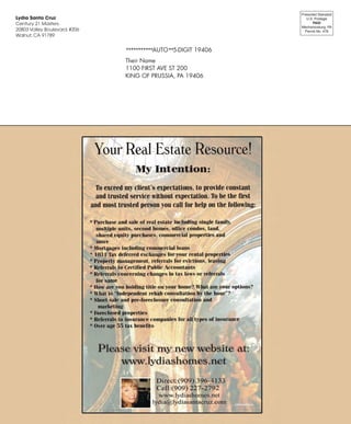 Lydia Santa Cruz, Broker -Serving ALL California Counties American ...