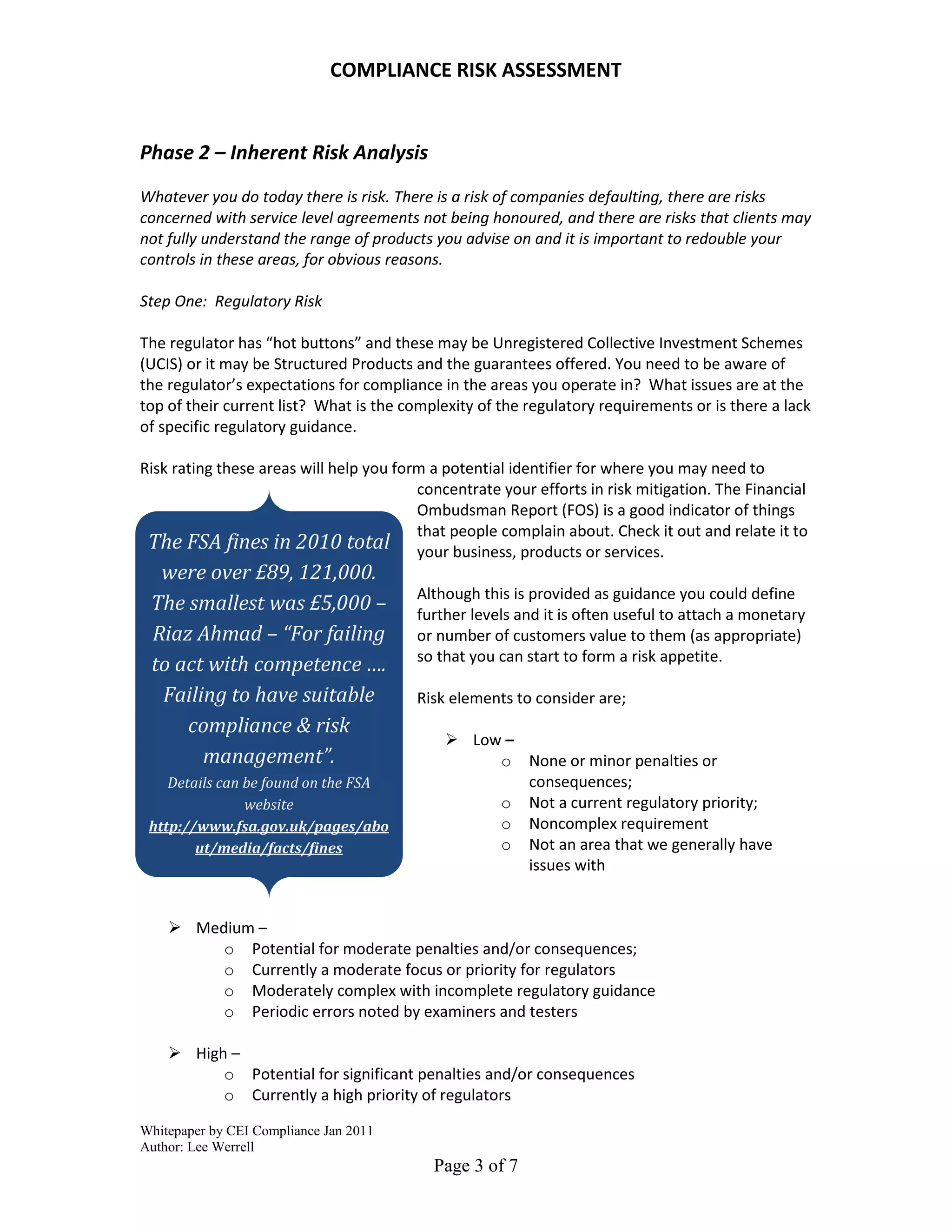 Compliance Risk Assessment | PDF